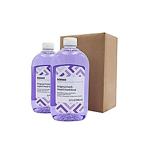 Amazon Brand - Solimo Original Fresh Liquid Hand Soap, 32 Fluid Ounce (Pack of 2)