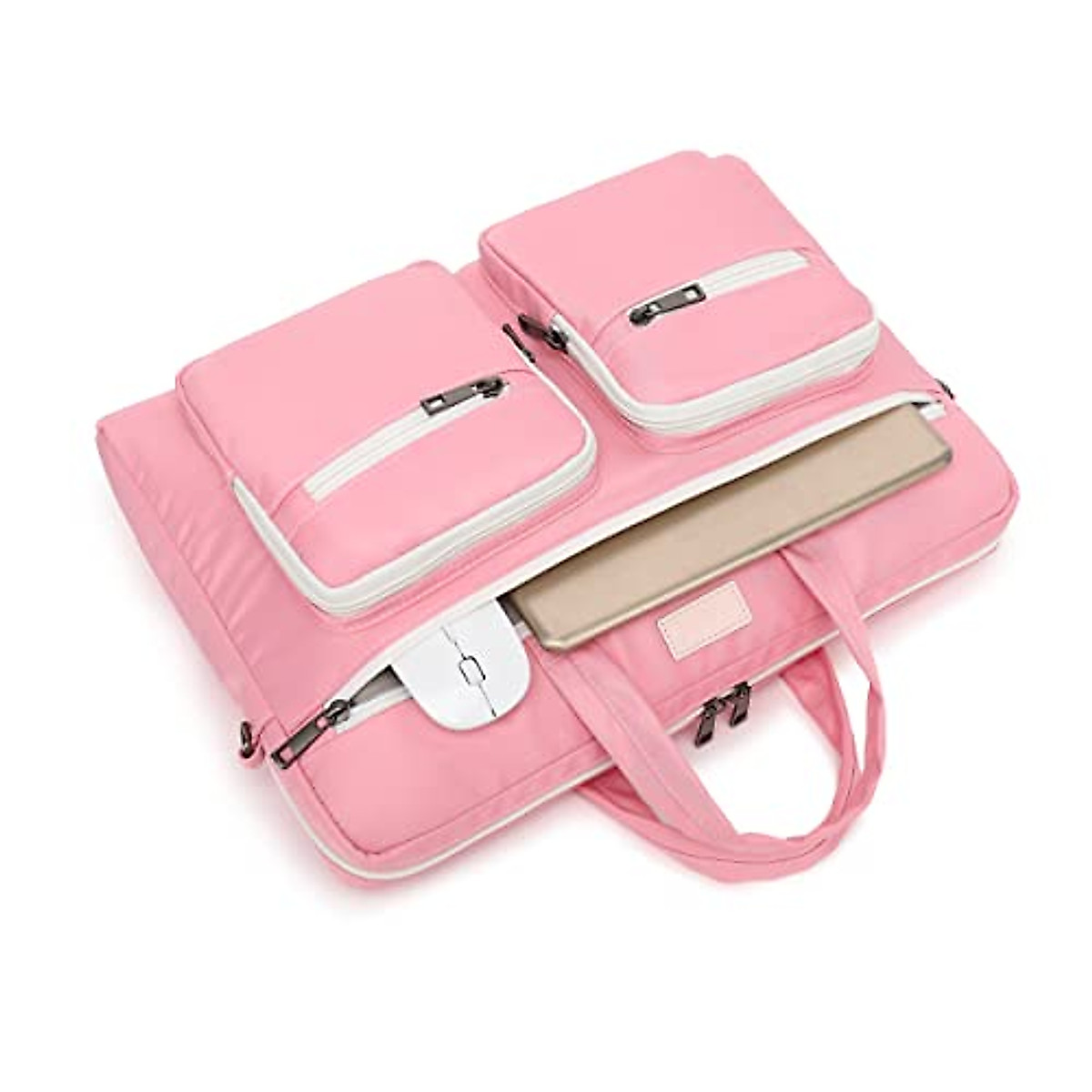 SHWN Pattern 15 "Waterproof Laptop Shoulder Messenger Bag with 14" -15.6 "Bounce Bubble protection (pink)