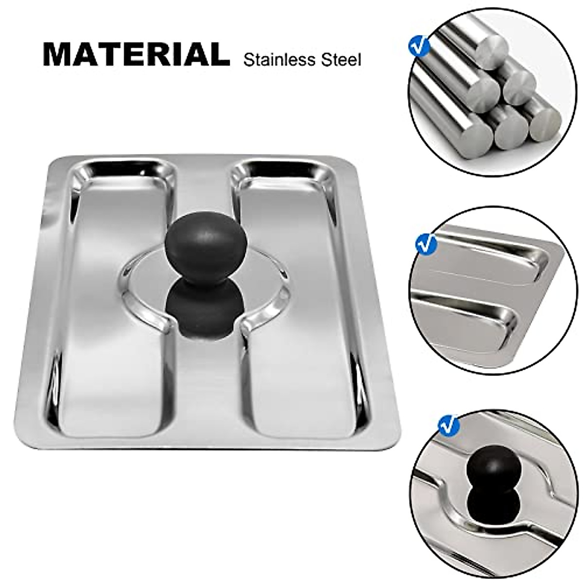 UOIENRT Toaster Dust Cover, Stainless Toaster Appliance Top Cover, Steel Electric Bread Maker Upper Cover for Bread Machine