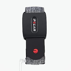 Polar Verity Sense - Optical Heart Rate Monitor Armband for Sport - ANT+ and Dual Bluetooth HRM - Waterproof HR Sensor with only One Button - Compatible with Peloton, Zwift and other apps, Gray, M-XXL