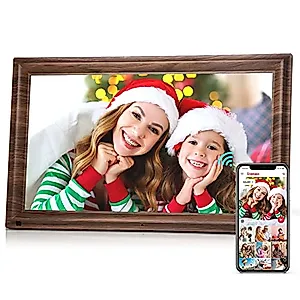 Digital Photo Frame 16 Inch WiFi Digital Picture Frame IPS HD Touch Screen Smart Cloud Photo Frame with 32GB Storage, Auto-Rotate, Share Photos or Videos Instantly from Anywhere via Frameo App