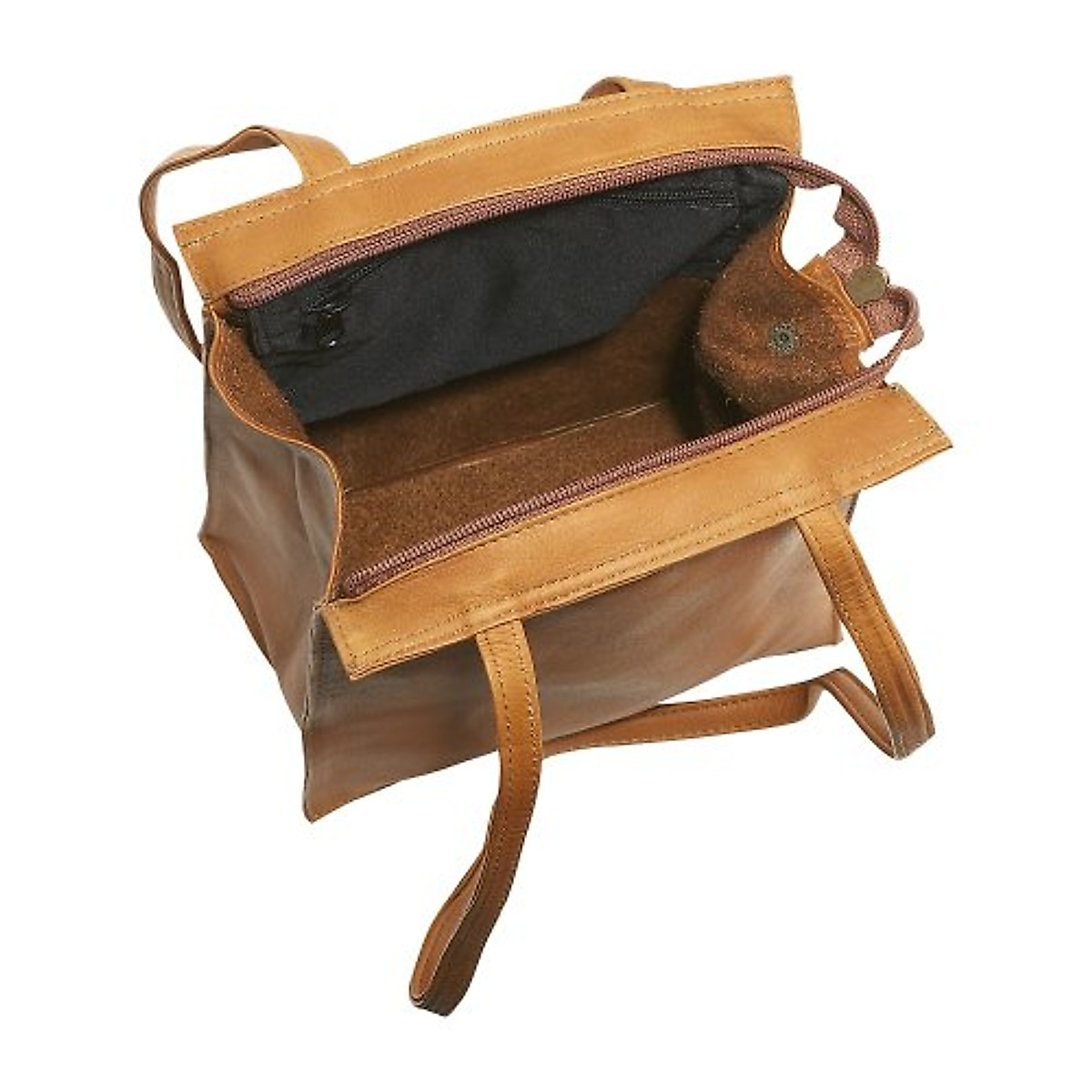 Le Donne Leather Small Simple Dual Strap Tote Bag (Cafe)