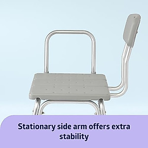 Medline Transfer Bench for Bathtubs and Showers, Adjustable Shower Bench and Bath Seat For Seniors and adults, Slip-resistant Feet, Heavy-Duty 400 lb. Weight Capacity, Tool-Free Assembly