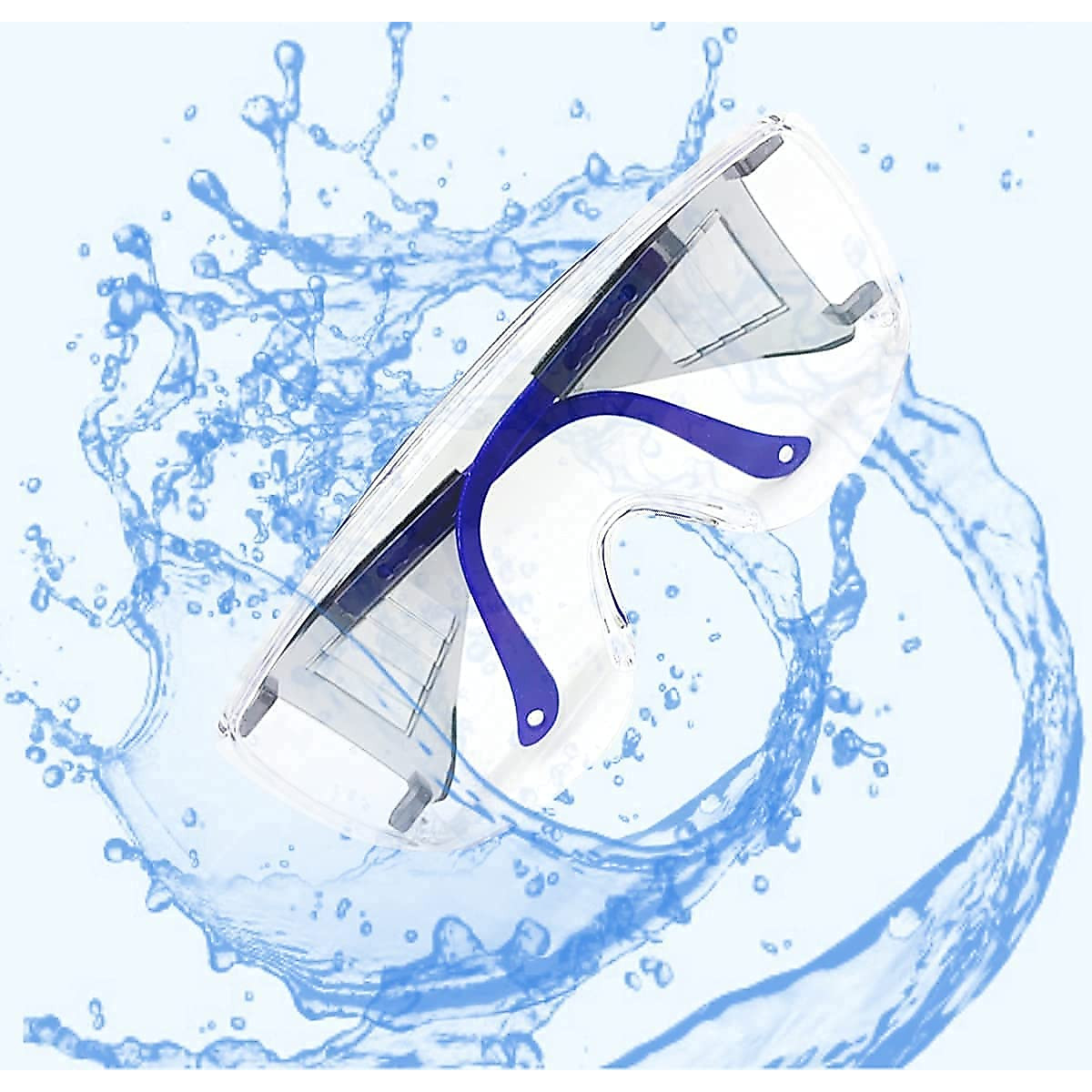 XII WY 3 Pack of Safety Glasses (3 Pairs in 3 Colors) Anti-Fog Crystal Clear Eye Protection Over Glasses Scratch Resistant lab Safety Construction Work CE EN 166 Certified