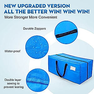 AlexHome Moving Bags Heavy Duty,Extra Large Packing Bags for Moving,Reusable Plastic Moving Totes,Clothes Storage Containers,Moving Supplies Bins,Compatible with Ikea Frakta Cart (Blue,Set of 5)