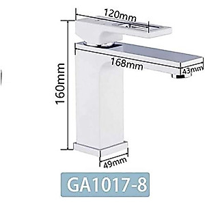 Kitchen Taps Basin Faucets White Brass Bathroom Basin Faucet Waterfall Faucets Mixers Water Bath Sink Faucet-Ga1002-8,Ga1017
