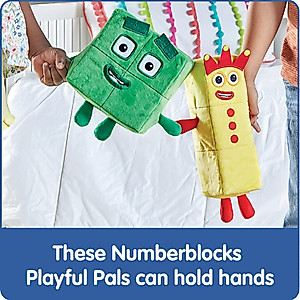 hand2mind Numberblocks Three and Four Playful Pals, Small Plush Figure Toys, Cute Plushies, Stuffed Toys, Preschool Number Toys, Math Learning Toys, Toddler Imaginative Play, Birthday Gifts for Kids