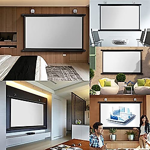 LISSY Outdoor Projector Screen Pull Down, 60 Inch Manual Portable Projector Screen, Wall/Ceiling Mounted Movie Screen, HD Projection Screen 16:9 Format (Size : 60inch-4:3)