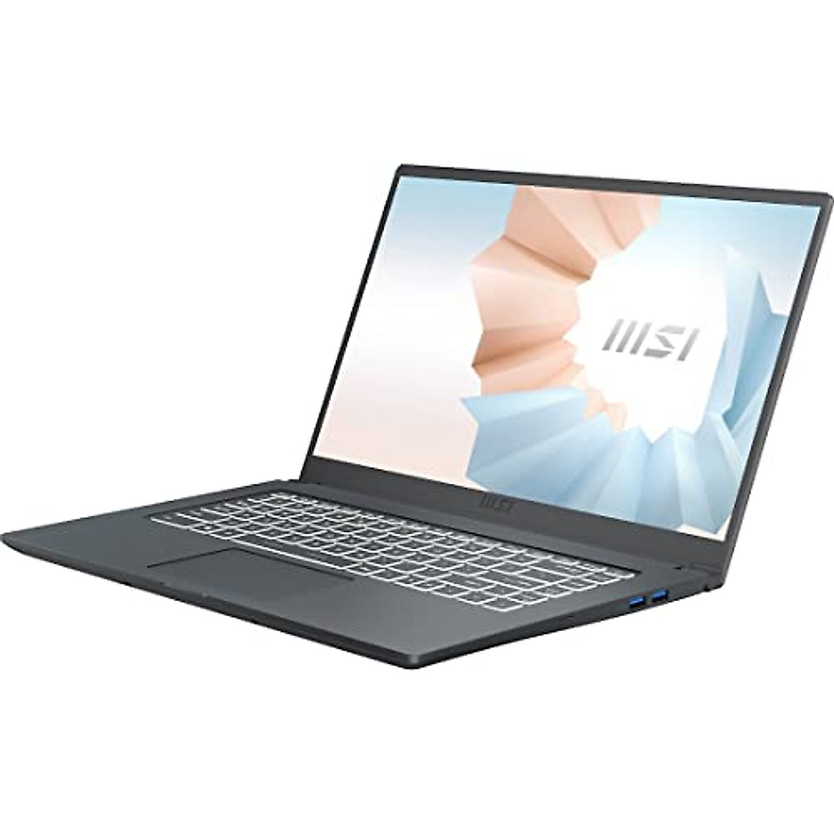 MSI Modern 15 Thin and Light Daily Laptop: 15.6" FHD 1080p, Ryzen5-5500U, UMA, 8GB, 256GB SSD, Win10PRO, Carbon Gray (A5M-071)
