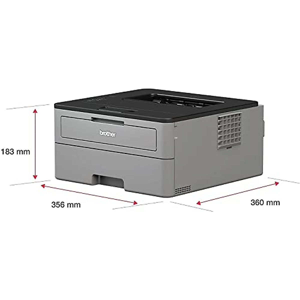 Brother HL-L2300D Monochrome Laser Printer - Auto Duplex Printing - Up to 26 Pages/Minute - Up to 250 Sheet Paper Input - 2400 x 600 dpi - Hi Speed USB Connectivity, Wulic USB Printer Cable