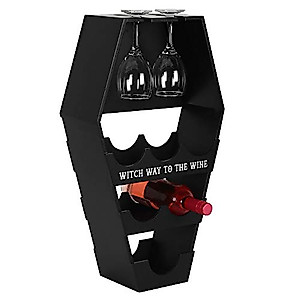 Something Different Coffin Wine Rack (One Size) (Black)