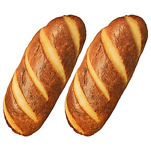zhidiloveyou 2PCS 11.8" Bread Pillow Plush Funny Stuffed Bread Shaped Toy Gift for Kids Adults