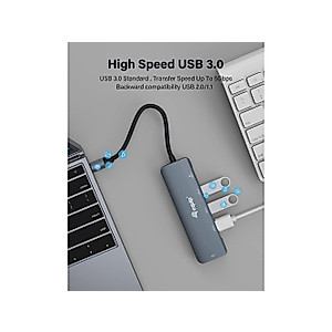 Equip 133487 USB-C 5-in-1 Multifunction Adapter HDMI USB 3.2 Gen1 100W USB PD