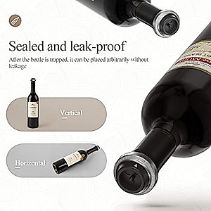 HGB Wine Stopper,Premium Wine Bottle Stopper Wine Pump Preserver Saver Kit Best Gifts for Wine Lovers,Longer Fresh Includes Vacuum Pump & 2 Reusable Air Bottle Stoppers1