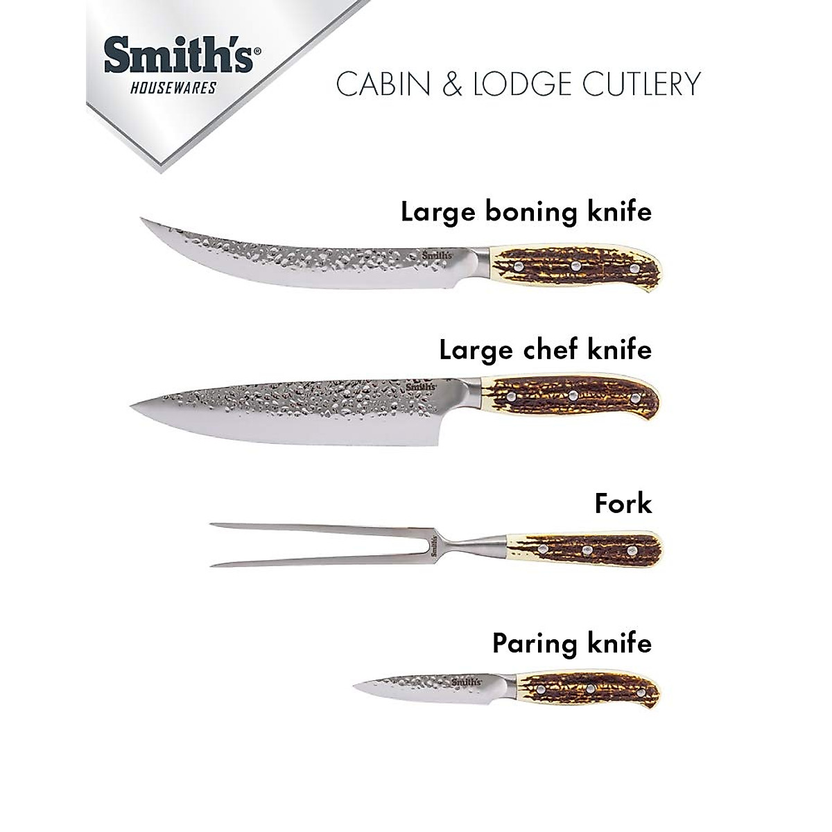 Smith's Cabin & Lodge Cutlery Block Set (14-Piece), One Size, Gray