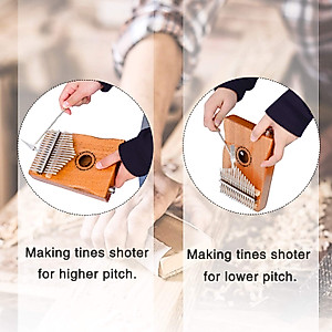 EASTROCK 17 Key Electric Kalimba Thumb Piano Built-in Pickup Professional Electric Kalimba Finger Piano for Kid Adults Beginners Professional (Mahogany Hand Rest EQ)