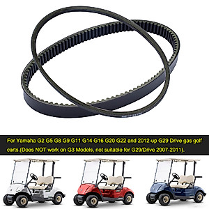 MOCW for Golf Cart Drive & Starter Generator Belt Replace for Yamaha G2, G5, G8, G9, G14 G16 G22 Drive Starter Belt Set Replace OE # J55-G6241-00, J55-H1173-00