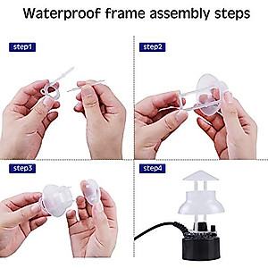 Halloween Party Mist Maker,Ultrasonic Mist Maker Fogger with Waterproof Frame 12 LED Red Yellow and Blue Light Flashes For Halloween Decoration Water Fountain Pond Fogger and Rockery Fishtank Vase Bir