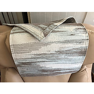 Office Chair Headrest Cover Furniture Pad Upholstery Fabric Pastel Powder Size 14Wx30L" to Protect Home Recliner Media Room Chair Theater Seating