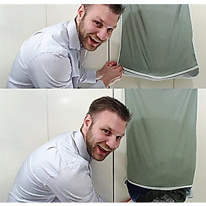 Oxford Fabric Space Saving Door-Hanging Laundry Hamper Bag + 2 Stainless Steel Hooks + 2 Strong Suction Cups for Bedroom, Nursery, Dorm or Closet (White)