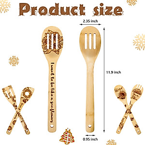 5 Pieces Sunflower Wooden Spoons Set Burned Cooking Utensil Spoon Sunflower Kitchen Baking Spoon Summer Kitchen Decoration for Wedding Bridal Shower Christmas Gift Ideas