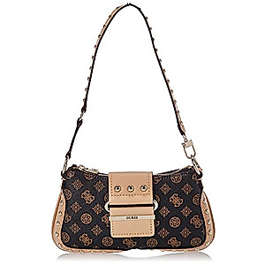 GUESS Women's Greta Small Shoulder Bag Handbag - Mocha
