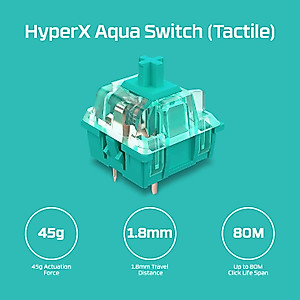 HyperX Alloy Origins 60 - Mechanical Gaming Keyboard - Ultra Compact 60% Form Factor - Tactile Aqua Switch - Double Shot PBT Keycaps - RGB LED Backlit - NGENUITY Software Compatible,Black