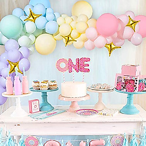 Pastel Latex Balloons 185 Pcs Assorted Macaron Balloons Garland Kit for Baby Shower Wedding Birthday Party Supplies