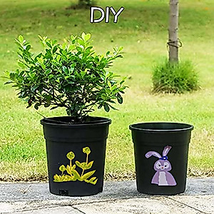 kathson 20 Pack 1 Gallon Planter Nursery Pots, Flexible Plastic Plant Pots with Drainage Holes Seedling Flower Plant Container for Indoor Outdoor Plants