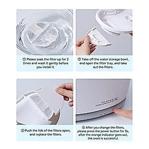 Baseus 8 Packs Replacement Filters for 2.5L Lotis Y1 Smart Cat Water Fountain Pet Water Dispenser