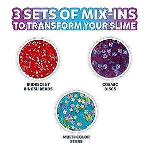Elmer’s Gue Premade Slime Bucket, Space Adventure Theme, Includes 3 Lb. Bucket with 3 Types of Slime and 3 Sets of Add-ins