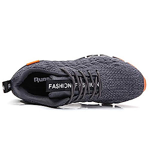 SKDOIUL Grey Sneakers for Men mesh Breathable Comfort Fashion Sport Athletic Running Walking Shoes Man Runner Jogging Shoes Casual Tennis Trainers Size 12
