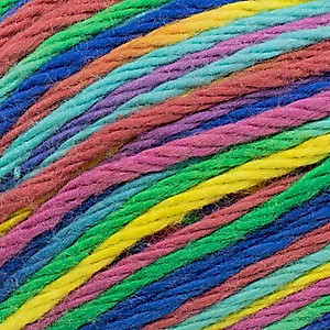 Craft County 100% Cotton Yarn Medium (Size 4) – Weaving, Knitting, and Crochet – Multicolor (95 Yards)