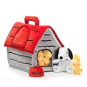 Lambs & Ivy Classic Snoopy Interactive Plush Doghouse with 5 Stuffed Animal Toys