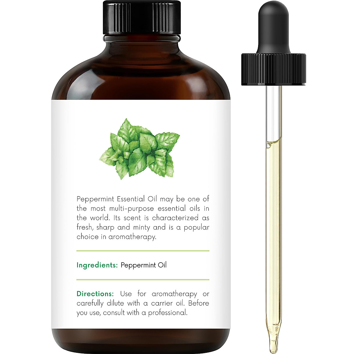 Handcraft Blends Peppermint Essential Oil - Huge 4 Fl Oz - 100% Pure and Natural - Premium Grade with Glass Dropper