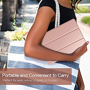 TiMOVO iPad 10.2 Case iPad 9th Generation 2021/ iPad 8th Generation 2020/ iPad 7th Generation 2019 Case,Slim Translucent Hard PC Protective Smart Cover with Stand for iPad 10.2 Inch,Rose Gold