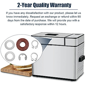 GTPARTES Heavy Duty Pan Seal Kit for Cuisinart Bread Maker Model CBK-100