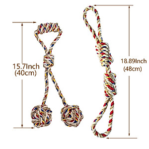 PXIYOU Aggressive Chew Rope Toys, 2 Pack Chew Rope Toys for Medium to Large Dog Breeds,Pet Toothbrush Tooth Cleaning Chewy Toys, Tug of War Dog Toy