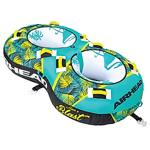 AIRHEAD Blast | 2 Rider Towable Tube for Boating with Dual Tow Points