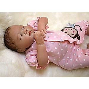 OCSDOLL Reborn Baby Dolls 22" Cute Realistic Soft Silicone Sleeping Baby Dolls Real Newborn Baby Doll Girl with Closed Eyes