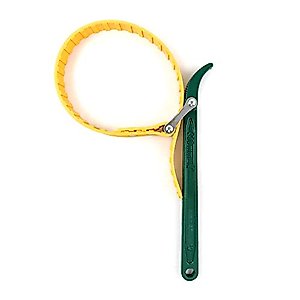 QWORK 12" Belt Strap Wrench, Multi-Purpose Adjustable Strap Oil Filter Strap Opener Wrench with 23" Capacity Adjustable Strap