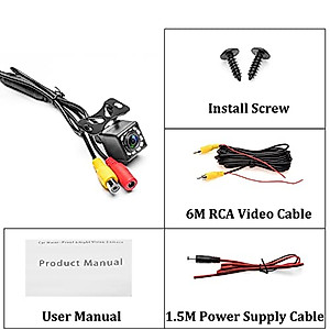 12LED Rear View Camera CVBS Switching Car Reverse Camera IP66 Waterproof Night Vision HD Backup Reversing Camera 170° Wide-Angle Parking Assistance Cameras for Cars Pickup Trucks RVs Vans SUVs
