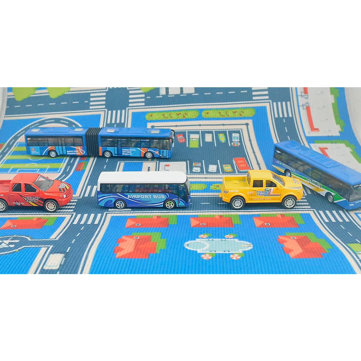 Ailejia Die Cast Metal Toy Cars Set of 5, New York City Bus and Vehicle for Boys Girls Birthday Gift