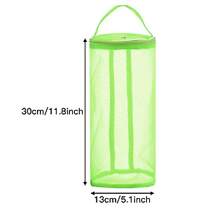 2 Pieces Empty Yarn Storage Bags, Mesh Holder Yarn Storage Organizer, Mini Yarns Drum Knitting Bag for Carry Crochet Hooks Sewing Accessories Storage Tote Bag (Light Green)