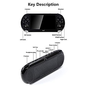 5.1 inch Multi-Function Retro Game Console Handheld Game Console 7700 Games Support Arcade/CPS/fc/SFC/gba/gbc/gb/sega Emulator Games can be archived with Rechargeable Lithium Battery (White)