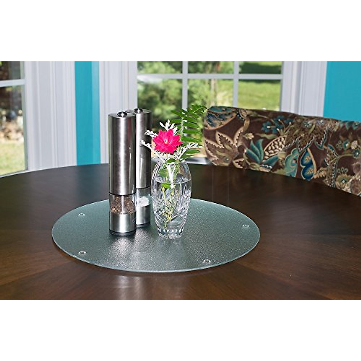 Chop-Chop Round Glass Cutting Board Or Counter Saver, 16 Inches