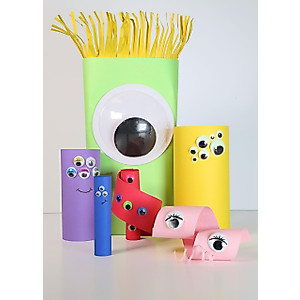 Essentials By Leisure Arts Eyes Paste On Moveable 10Mm Black 14Pc Googly Eyes, Google Eyes for Crafts, Big Googly for Crafts, Wiggle Eyes, Craft