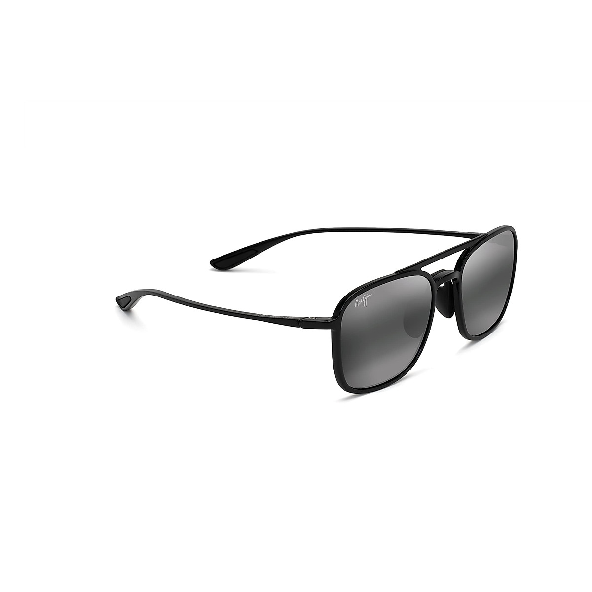 Maui Jim Men's and Women's Keokea Polarized Aviator Sunglasses, Black/Neutral Grey, Medium
