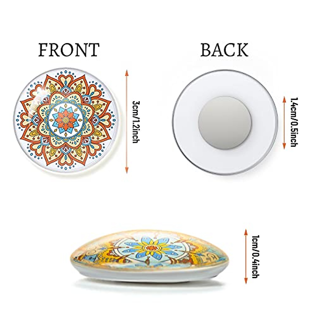 STARUBY Refrigerator Magnets 12 pcs Funny Fridge Magnets Decorative Magnets for Whiteboard Cute Locker Magnets for Boys and Girls Glass Magnets for Refrigerator Office and Kitchen