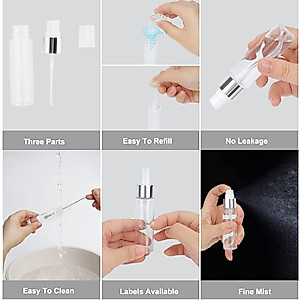 QIUYMEI 19 Pack Travel Bottles Set, Leak Proof Travel Accessories, Refillable Travel Size Toiletries Containers for Shampoo,Sanitizer,Lotions, Skin Care, Makeup Products with TSA Quart Bag